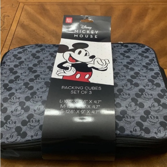 Disney | Bags | Disney Mickey Mouse X Ful Set Of 3 Packing Cubes | Poshmark
